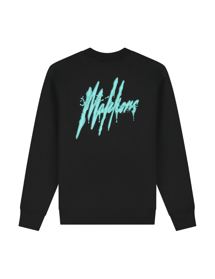 Malelions Signature Drip Sweater - Black - Eddy's Eindhoven