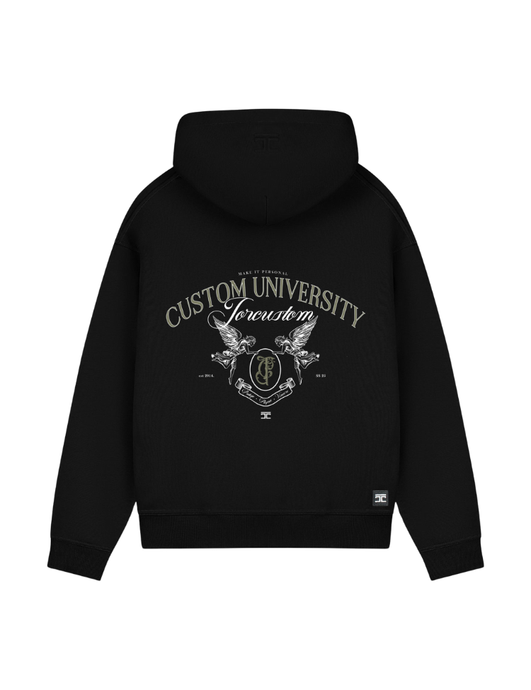 JorCustom Custom Un Fleece Oversized Hoodie - Black - Eddy's Eindhoven