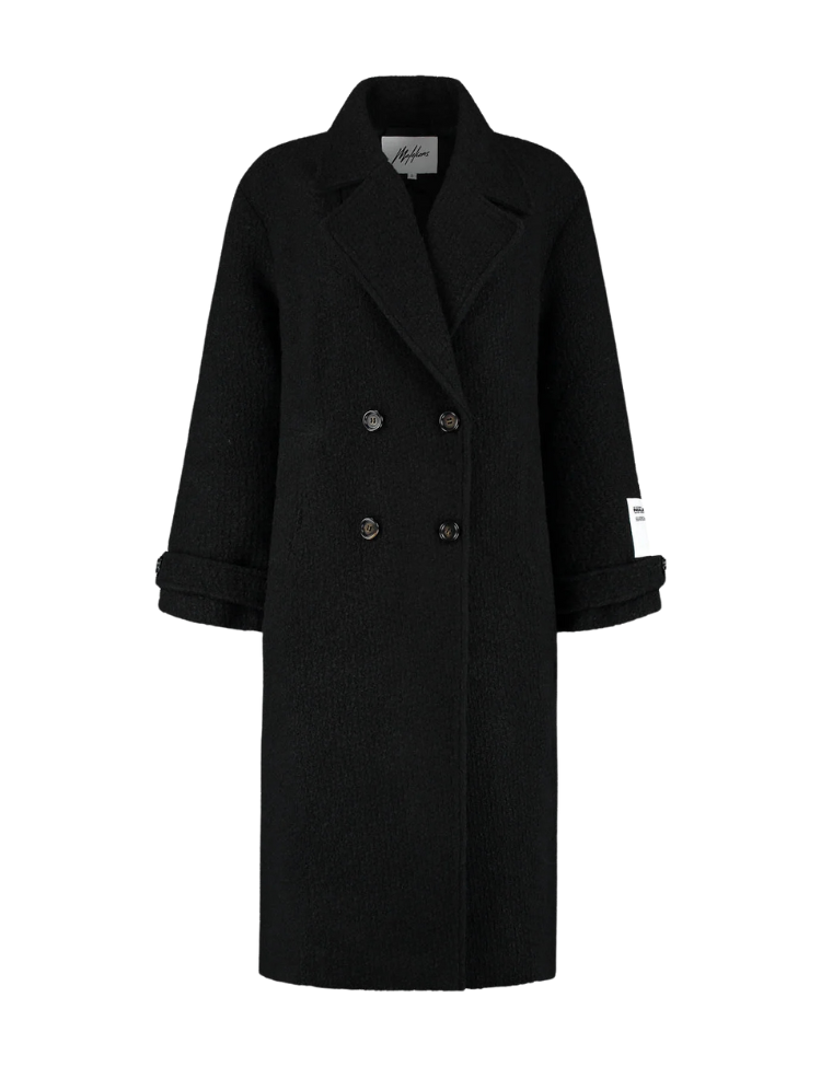 Malelions Women Oversized Label Coat - Black - Eddy's Eindhoven