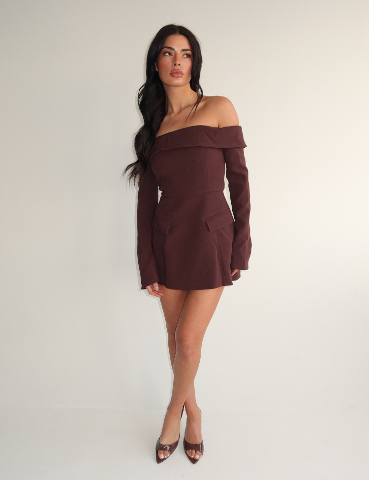 Emily Dress - Chocolate - UNIQUE THE LABEL