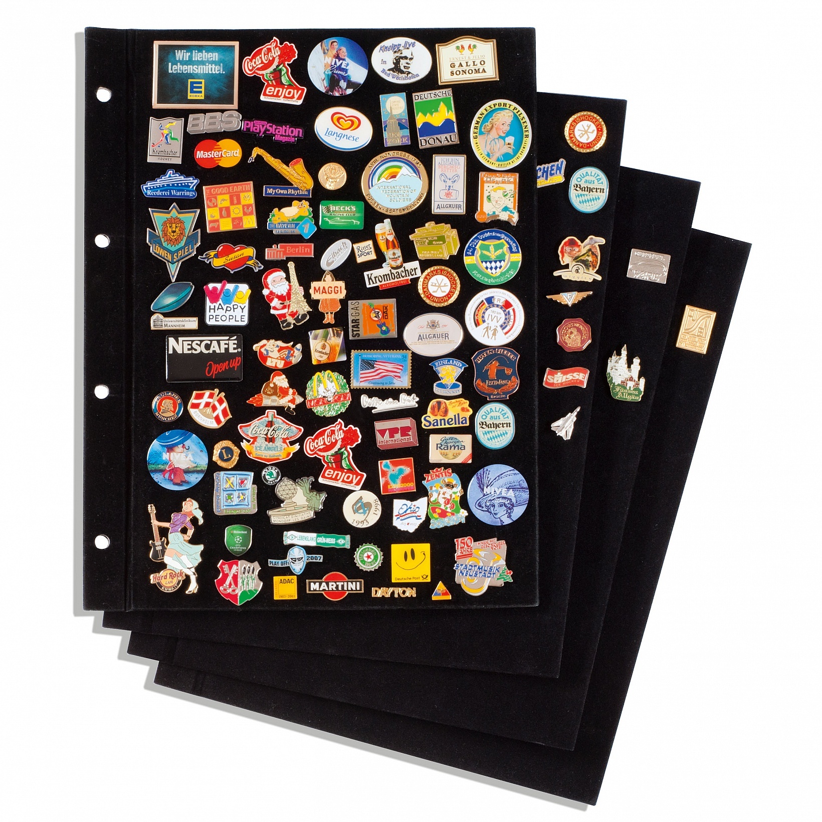 Sheets For Pin Binder, Black Velvet (4 Sheets) - Showmycollection