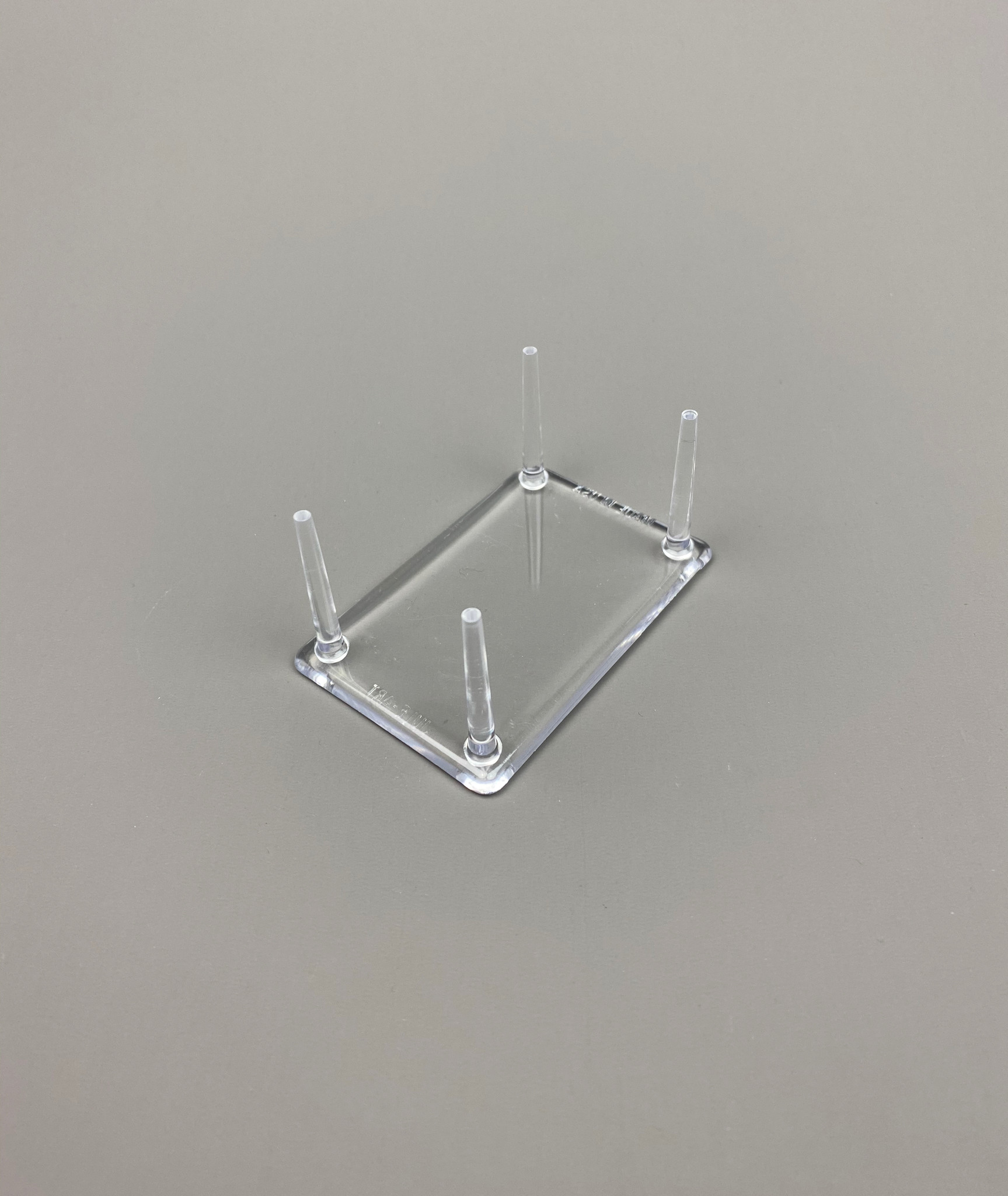 Rectangular Acrylic 4-Pin Display / Small Legs / For Stones / Minerals ...