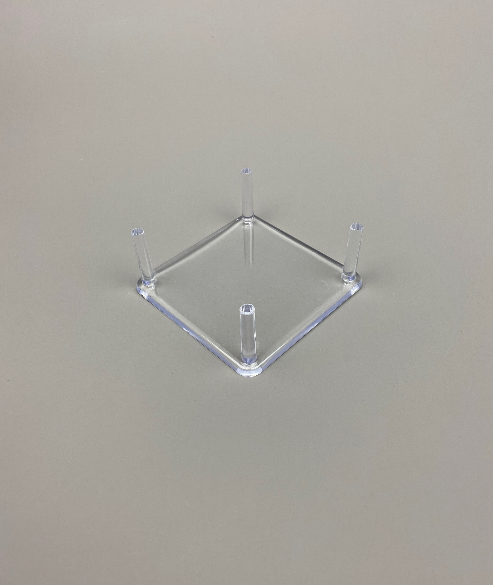 Square Acrylic 4-Pin Display / For Stones / Minerals / Fossils / Geodes ...