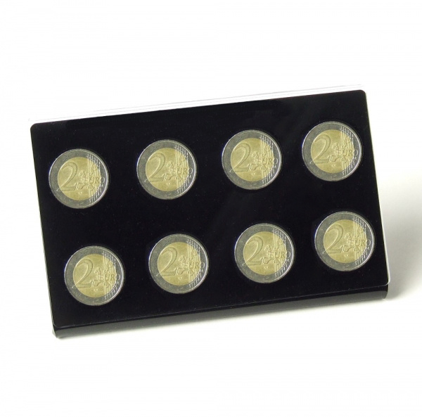 Coin Display Stand / 8 x 2 Euro - Showmycollection