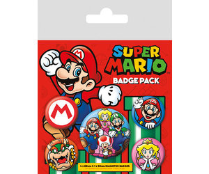 Super Mario Buttons / Badges - 5 stuks - 123Kinderwinkel