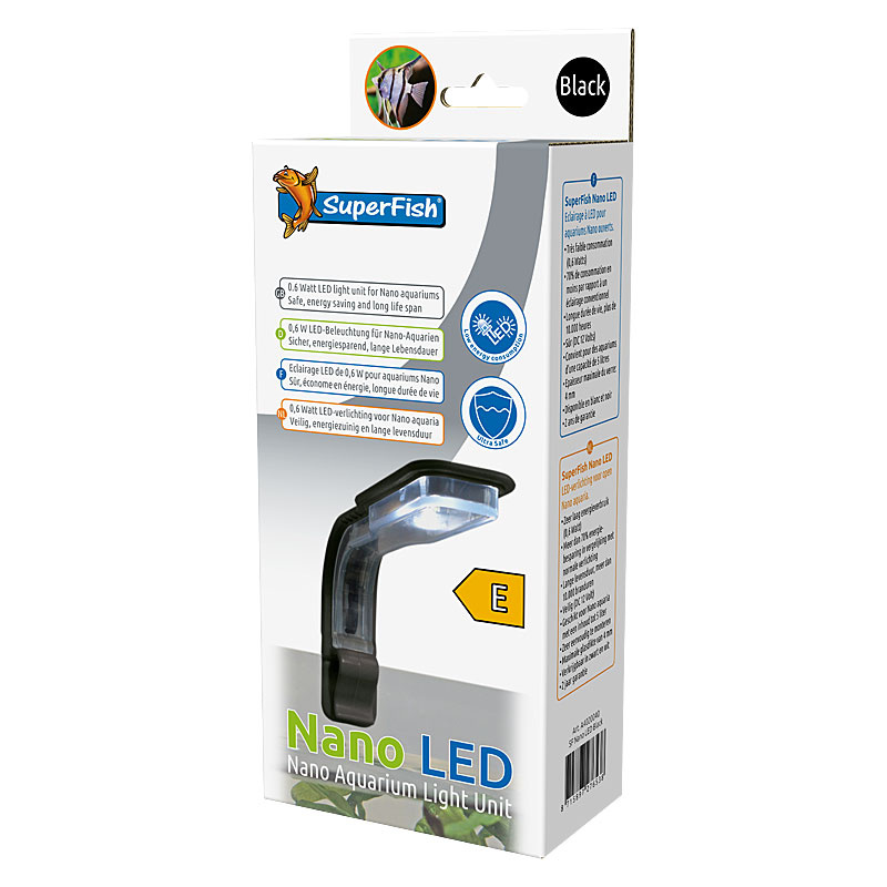 Superfish Nano LED zwart - voor de mooiste aquariumplanten en producten