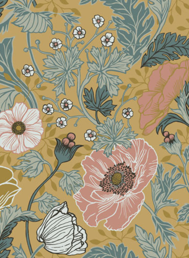 Saartje Prum | Midbec behang Apelviken Anemone geel - Saartje Prum