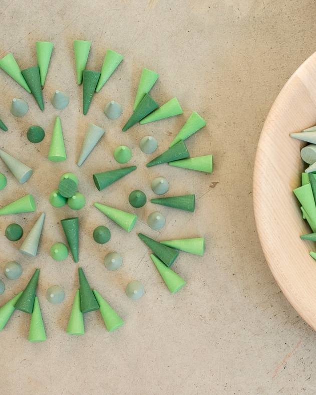 Grapat Mandala green cone elements - Ziloen