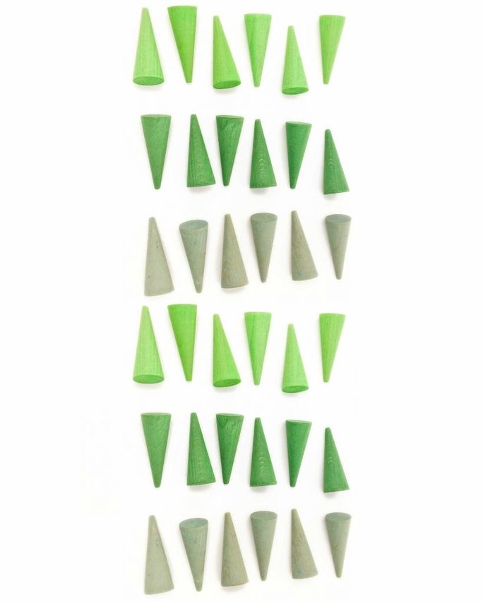 Grapat Mandala green cone elements - Ziloen