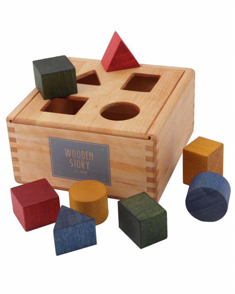 Wooden Story Rainbow Shape Sorter Box - Ziloen