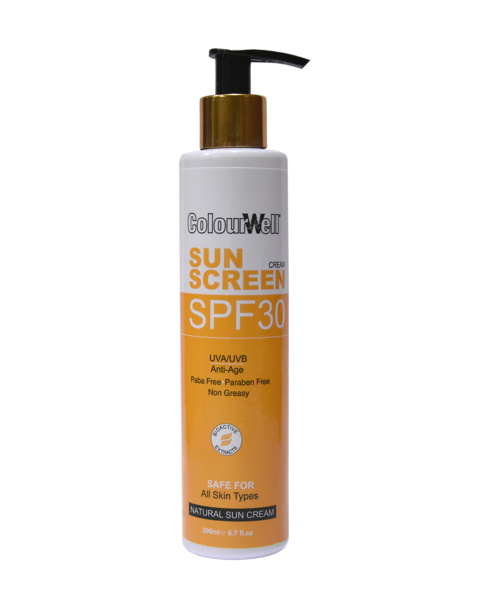 ColourWell Natural Sun Cream SPF 30 - 200ml: All Skin Types! | Ziloen ...