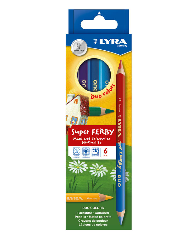 Lyra - Super ferby duo pencils - 6 pcs | Ziloen - Ziloen