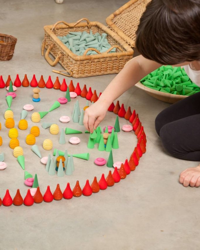 Grapat Mandala green cone elements - Ziloen