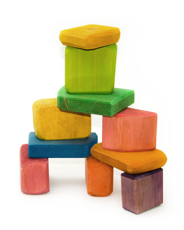 Handmade rainbow blocks - 20 pcs: beautiful wooden toys! | Ziloen - Ziloen
