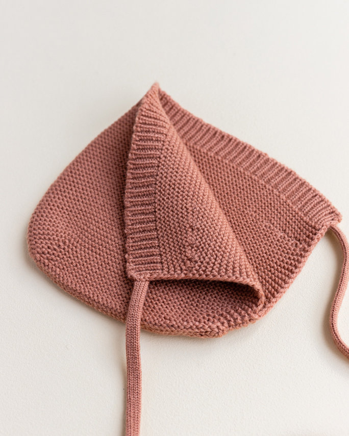 Hvid merino wool bonnet - terracotta: soft and warm! | Ziloen - Ziloen