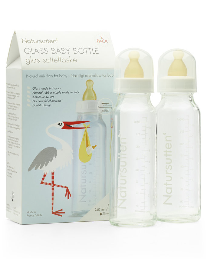 Natursutten - Glass Baby bottle - 240ml - set of 2 - Ziloen
