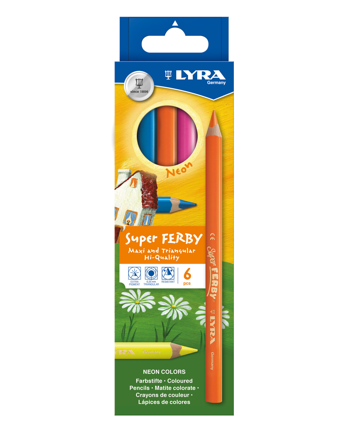 Lyra - Super ferby neon pencils - 6 pcs | Ziloen - Ziloen