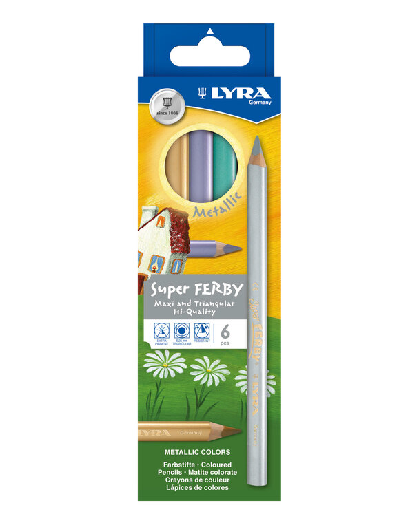 Lyra - Super ferby metallic pencils - 6 stuks | Ziloen - Ziloen