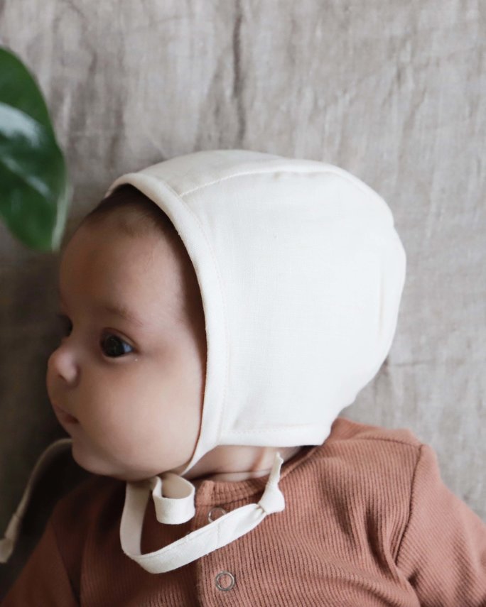Briar Handmade Linen Bonnet - Ivory: Timeless & Stylish! | Ziloen - Ziloen