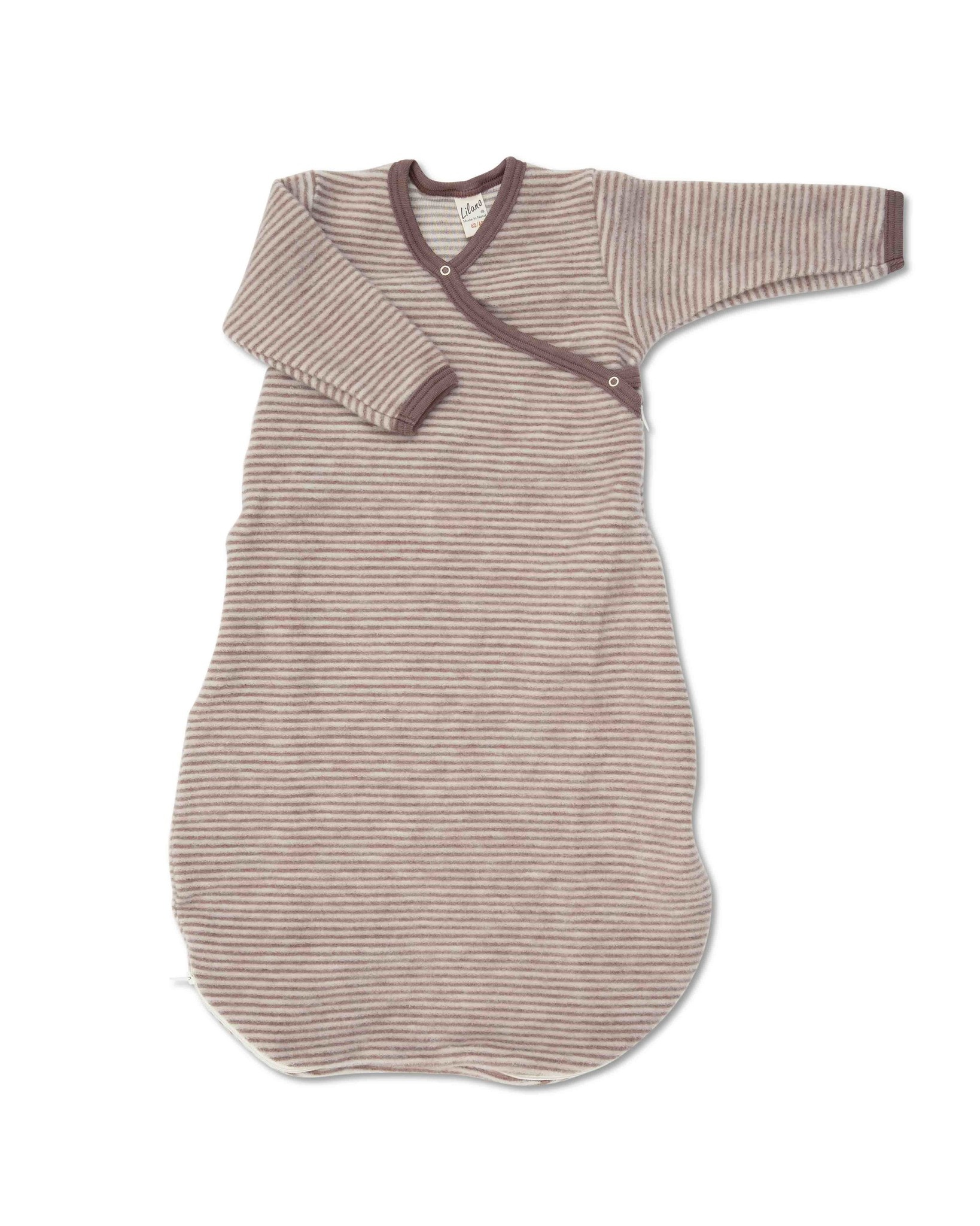 Lilano woolen wrap sleeping bag - mauve/natural | Ziloen - Ziloen