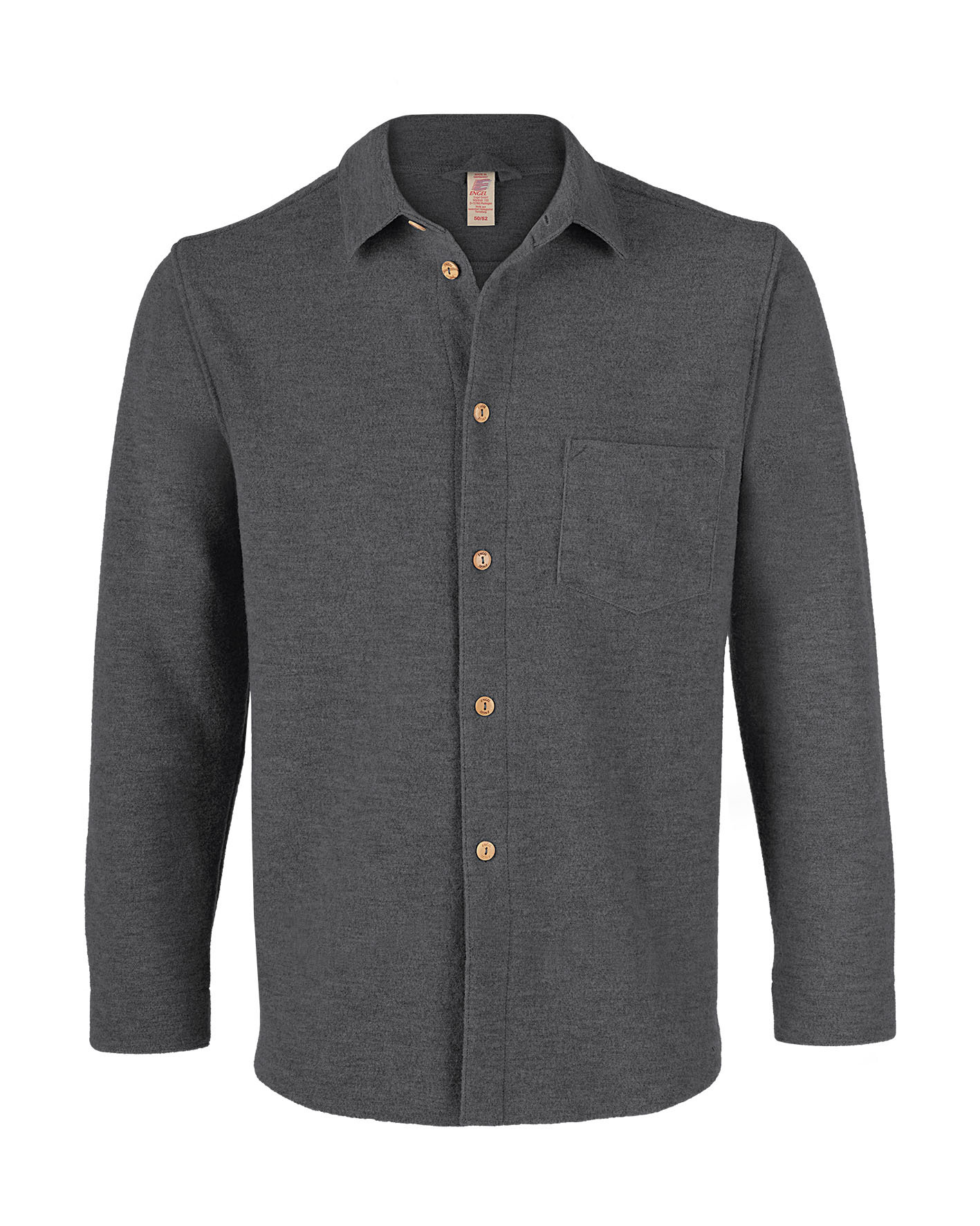 Engel Natur wool men's overshirt - lava grey | Ziloen - Ziloen