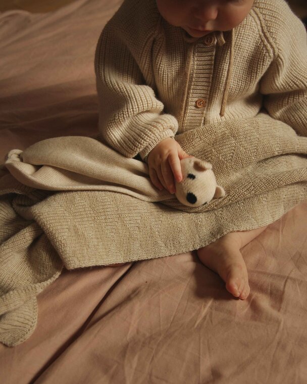 Hvid Teddy Tokki cuddle cloth - cream: cuddly soft! | Ziloen - Ziloen