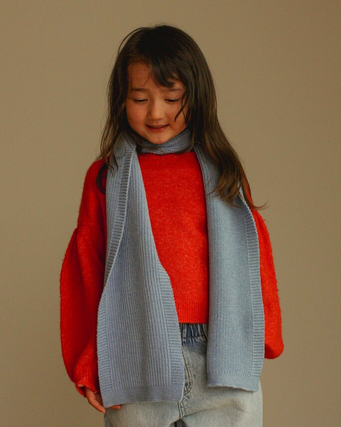 Hvid Wool scarf Gustave - light blue: warm and soft! | Ziloen - Ziloen