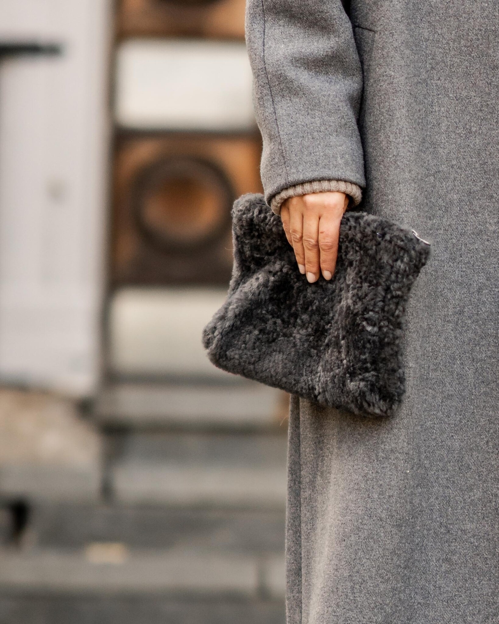Wool clutch Ally - carbon | Ziloen - Ziloen