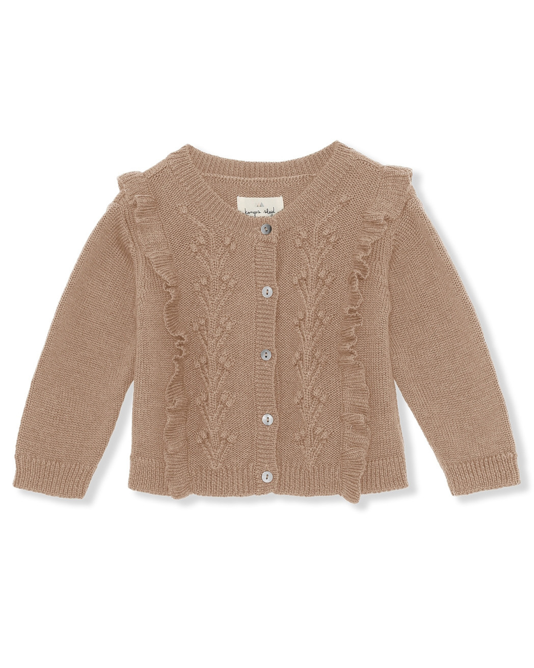 Konges Sløjd Knitted frill cardigan - maple sugar: soft! | Ziloen - Ziloen