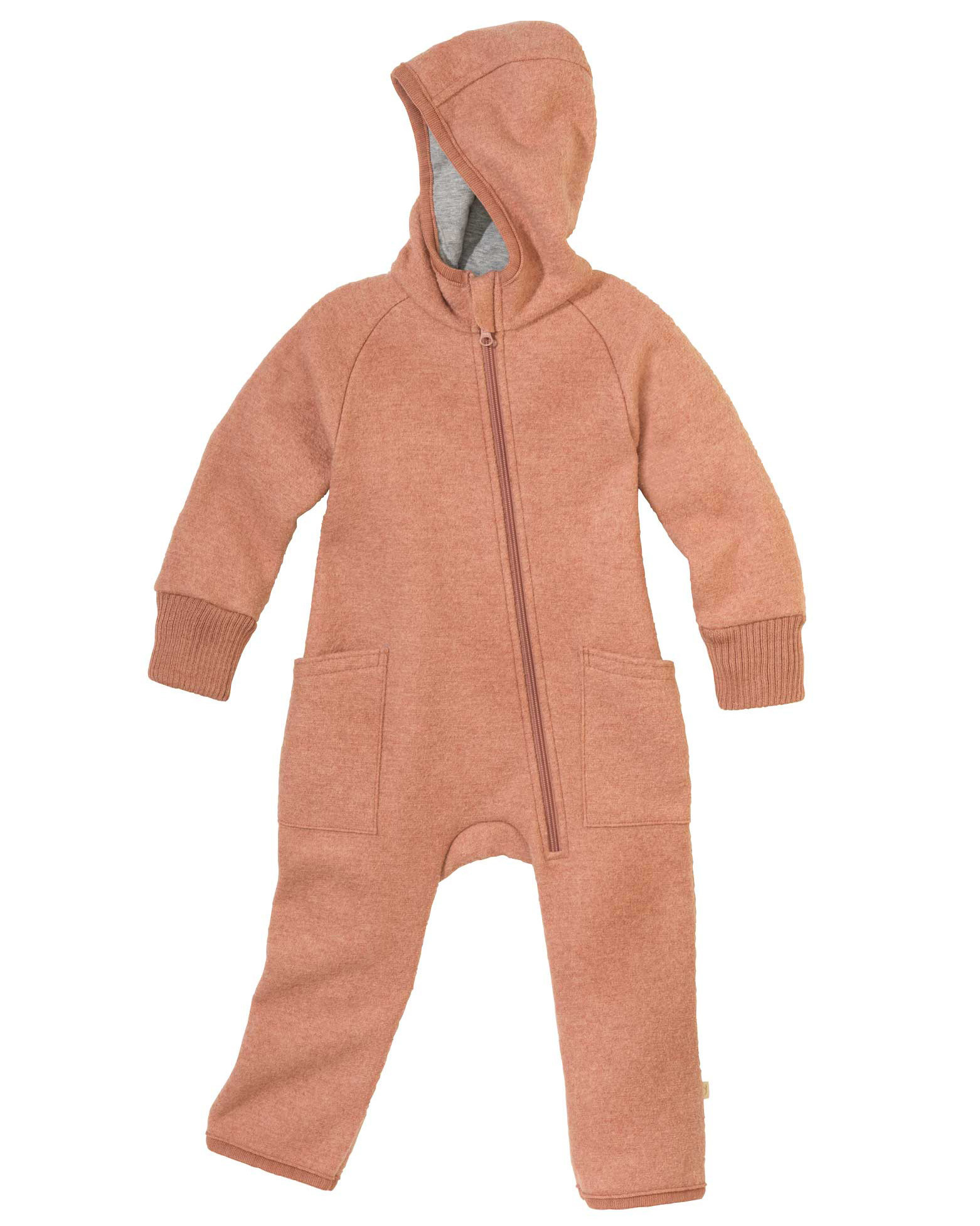 Disana Boiled wool overalls with zip - rose: organic! | Ziloen - Ziloen