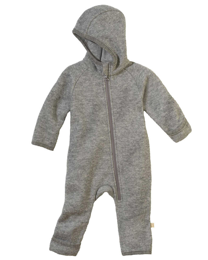 Disana Boiled wool overalls with zip - grey: organic & soft! | Ziloen ...