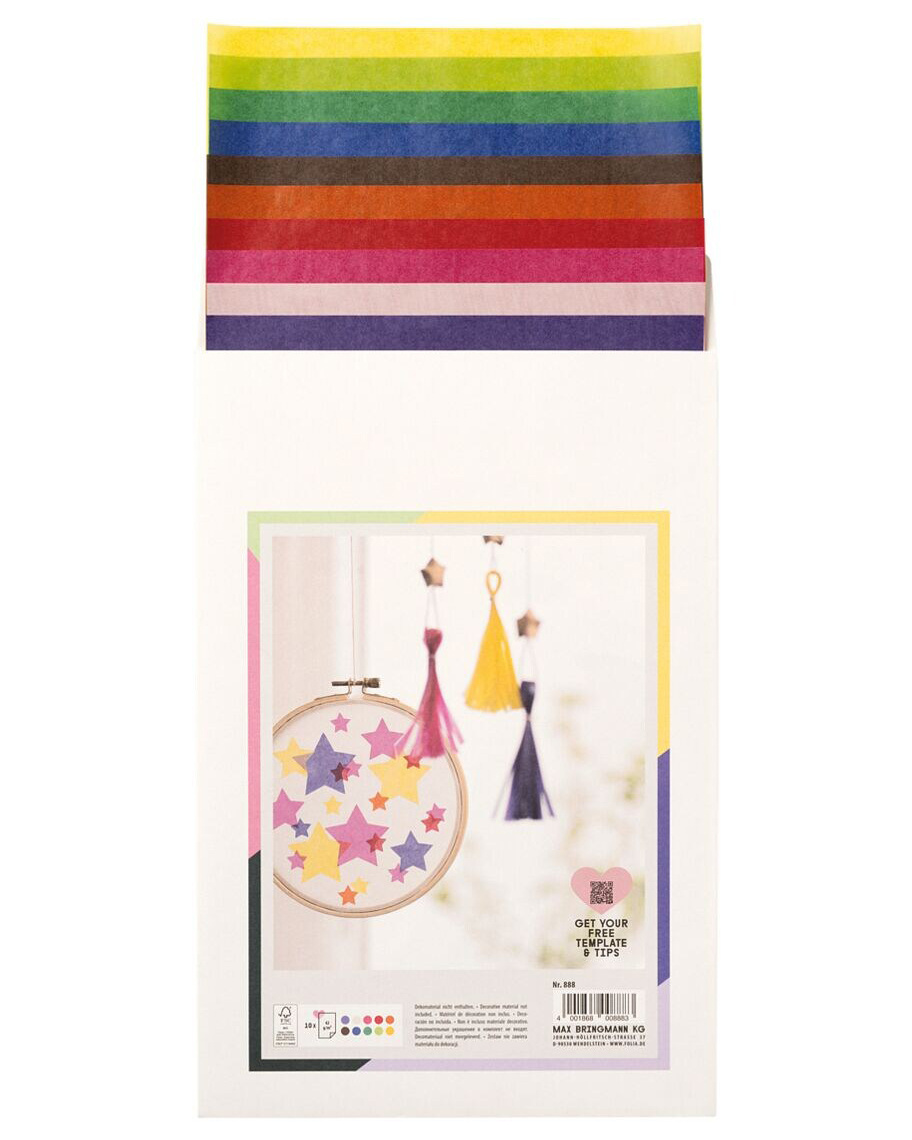 Folia Transparent paper 10 colors | Ziloen - Ziloen