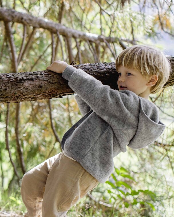 Engel Natur Wool fleece jacket - grey: wonderfully soft! | Ziloen - Ziloen