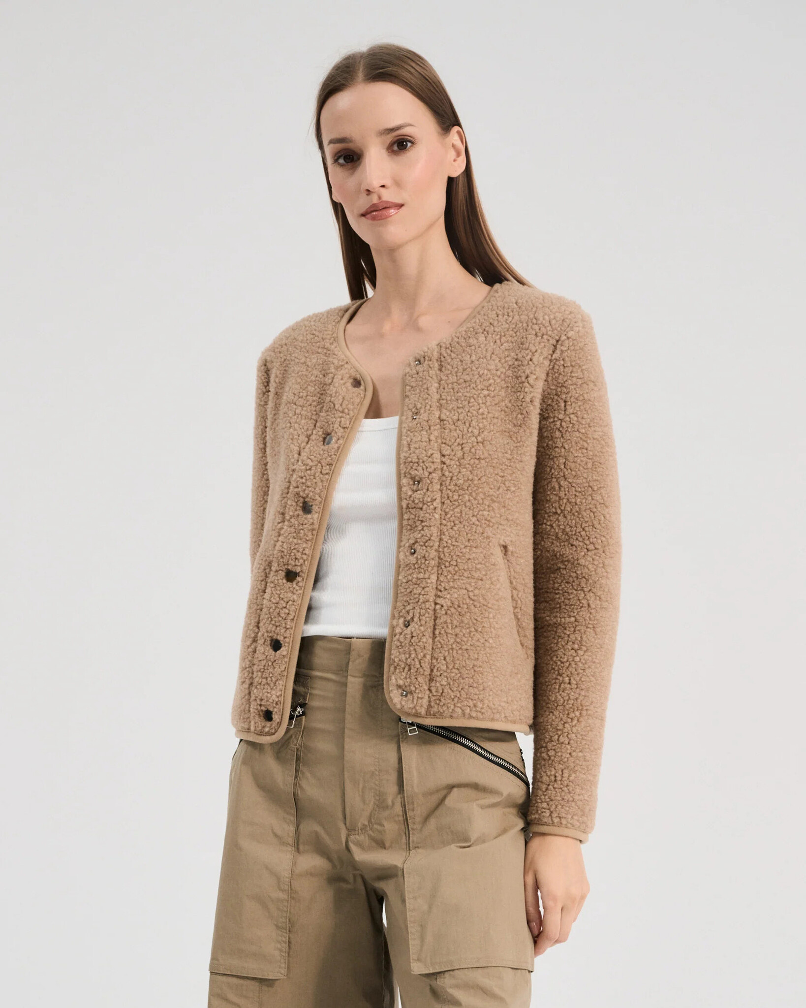 Alwero Women's woolen vest TYBS - tan | Ziloen - Ziloen