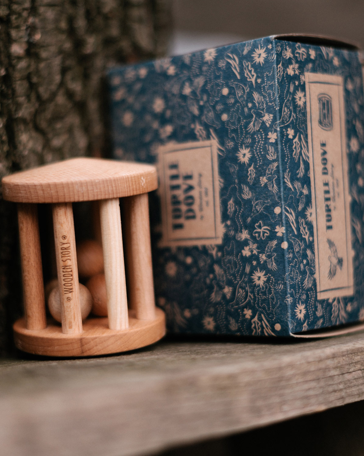 Wooden Story Rattle cylinder | Ziloen - Ziloen