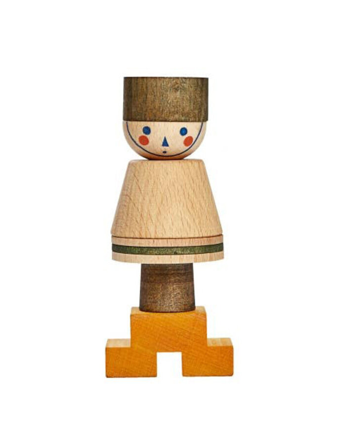 Wooden Story stacking toy stick figure - number 3 | Ziloen - Ziloen