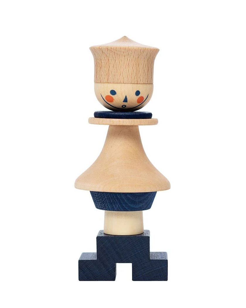 Wooden Story stacking toy stick figure - number 5 | Ziloen - Ziloen