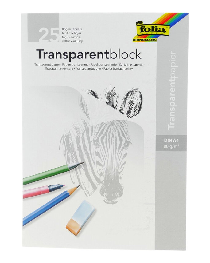Transparent paper A4 block - 25 sheets | Ziloen - Ziloen