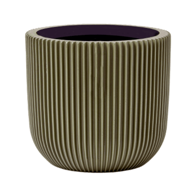 Capi Nature Groove Pot Bol Zwart | Snelle levering | Fleurdirect ...