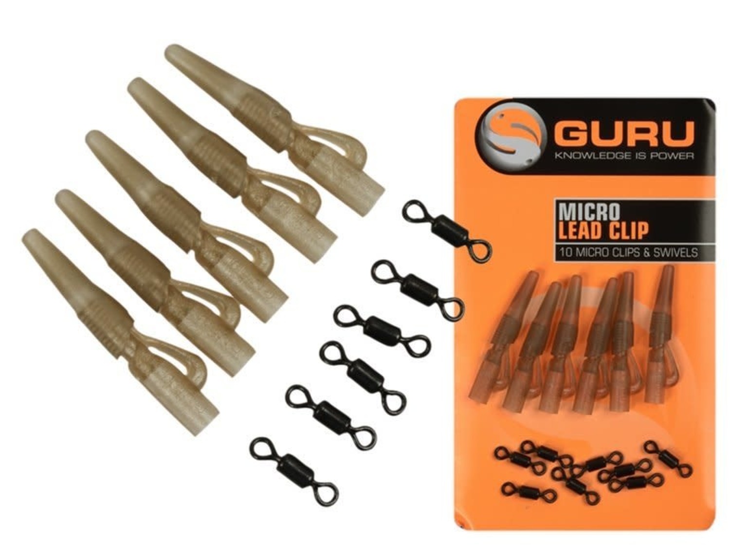 Guru Micro Lead Clip (10 micro clips & swivels) - Reniers Fishing