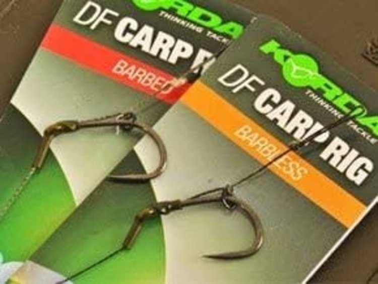Korda DF Carp Rig Barbed (incl Free Extenda Stops) Haak Wide Gape ...