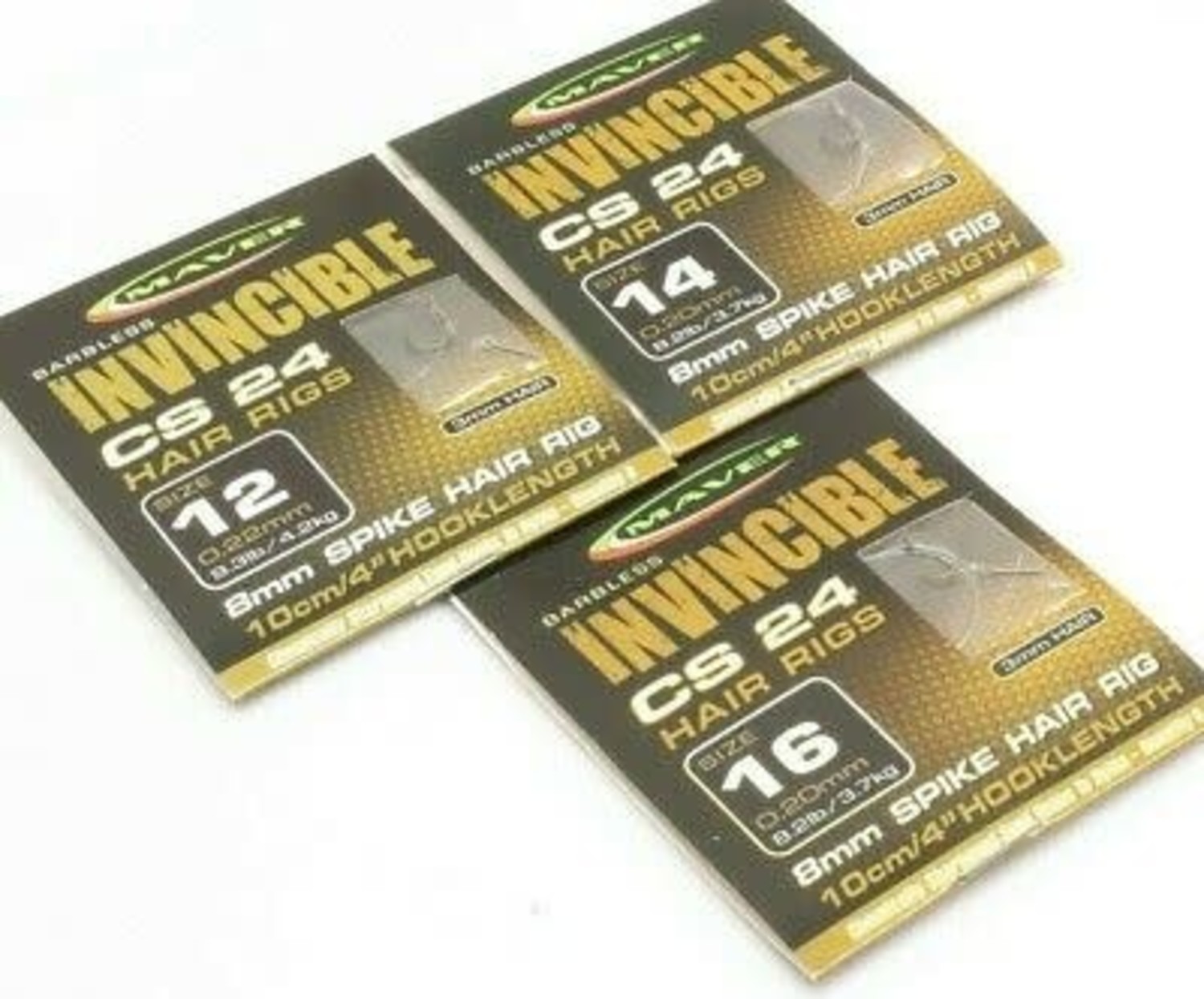 Maver Invincible CS 24 Spike Hair Rig Barbless 8pcs - Reniers Fishing