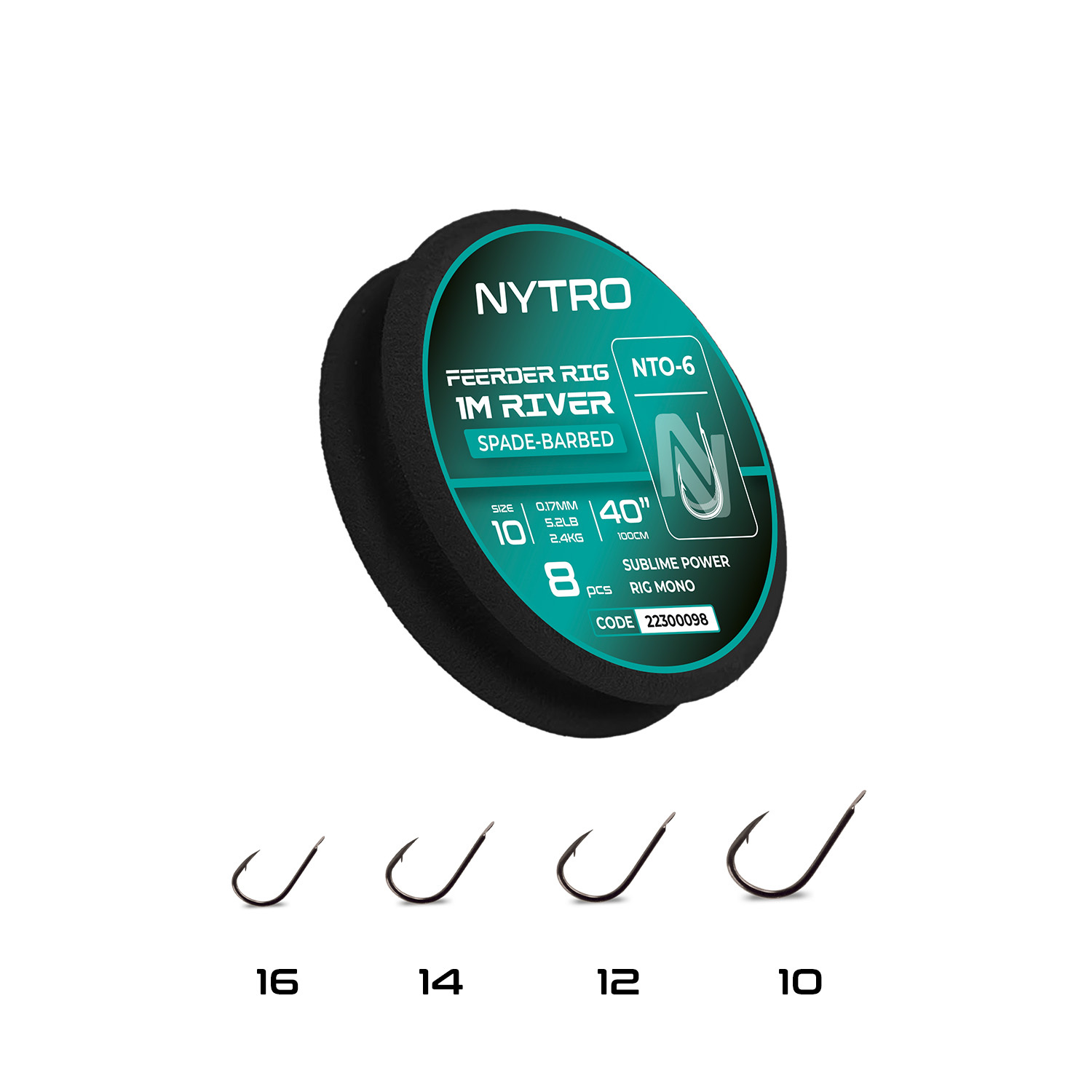 Nytro Feeder Rig River – Spade mit Widerhaken 1.00m - Reniers Fishing