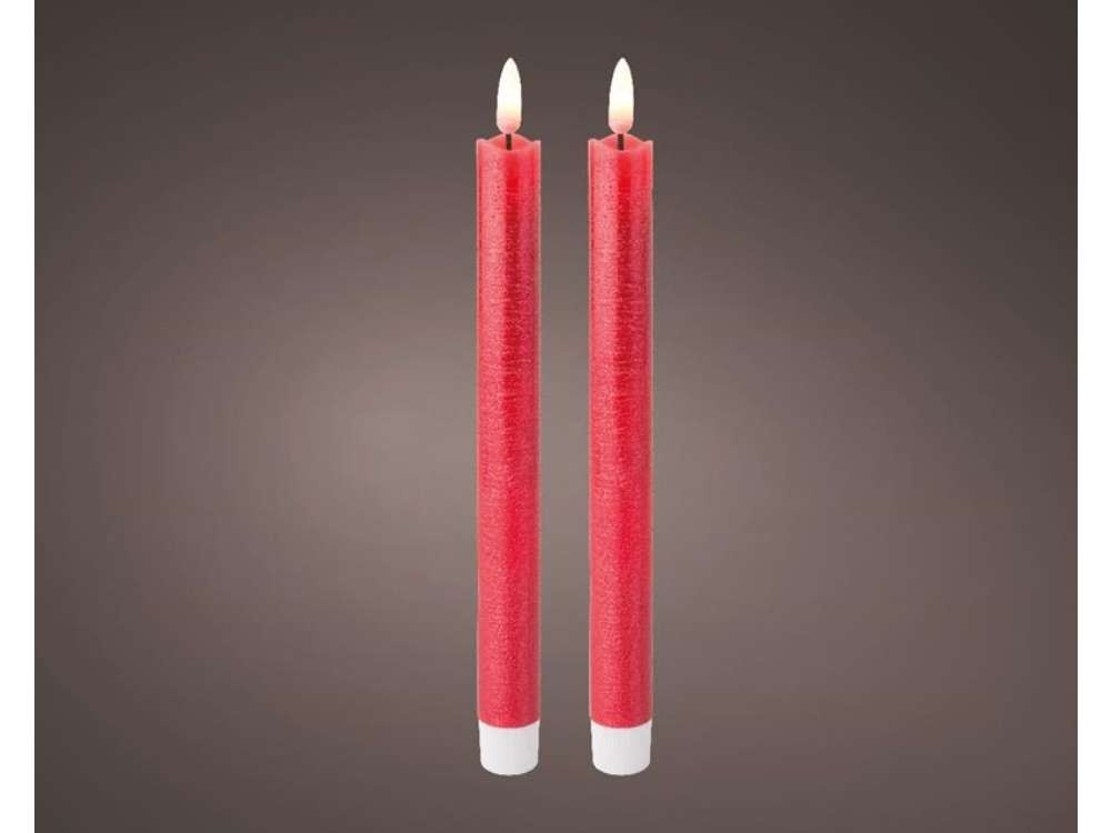 lumineo Lumineo LED dinner met een flikkerende vlam kaarsenset rood set ... lumineo Lumineo LED dinner met een flikkerende vlam kaarsenset rood set ...