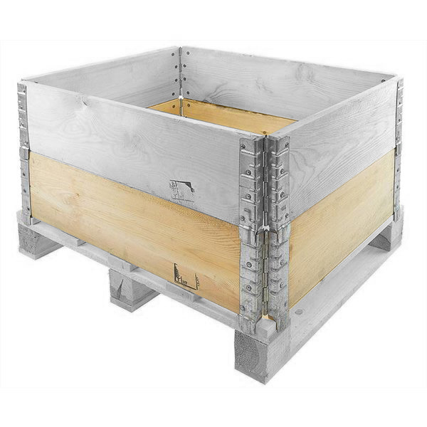 Palletrand 800x600x200mm - 4 scharnieren - 123pallets.nl