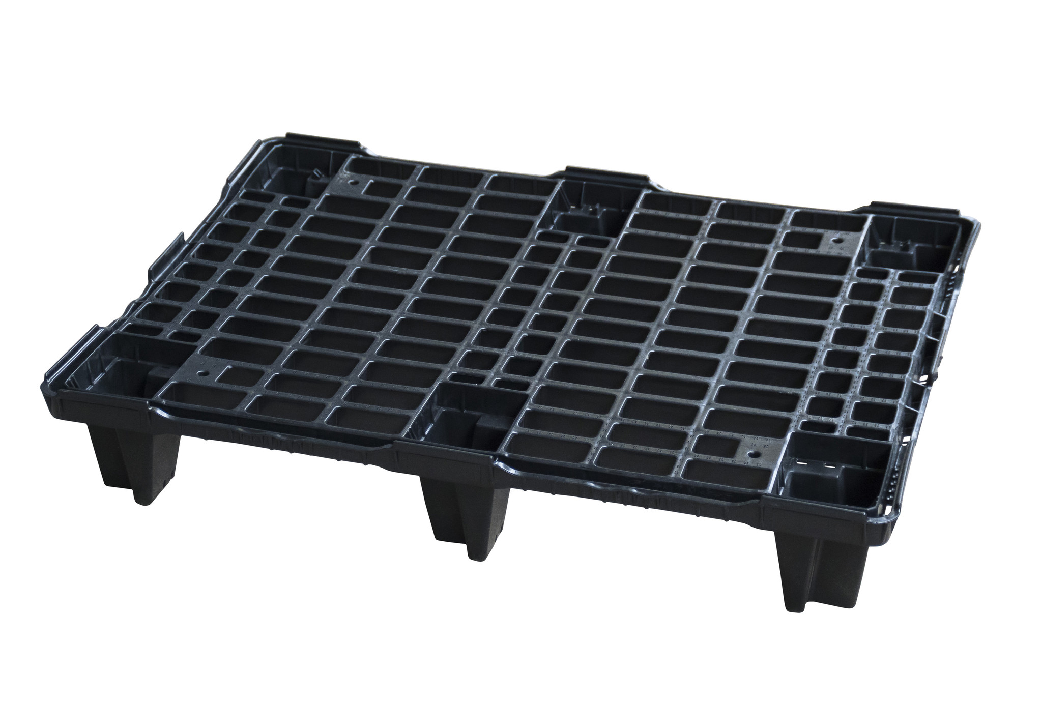 Display pallet kunststof - 800x600x130mm, gerasterd - 123pallets.nl