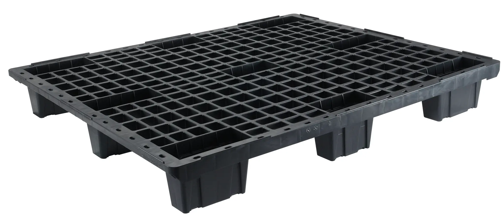 Kunststof pallet 1200x1000x153mm - Nestbaar, gerasterd, met rand ...