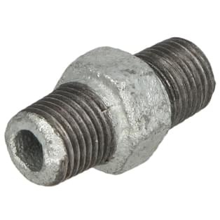 Dubbele nippel gietijzer verzinkt - viawww.nl