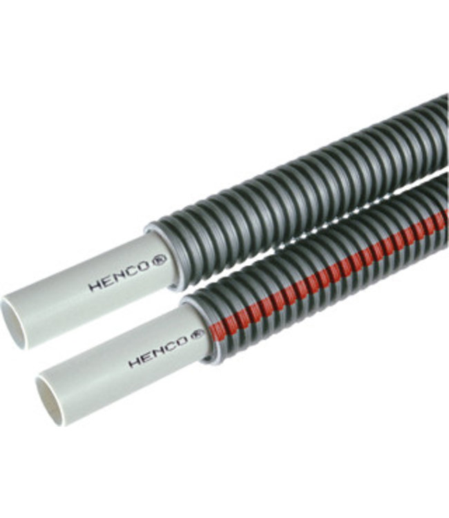 Henco combi buis grijs, 16x2mm in grijze mantel 50 meter - viawww.nl