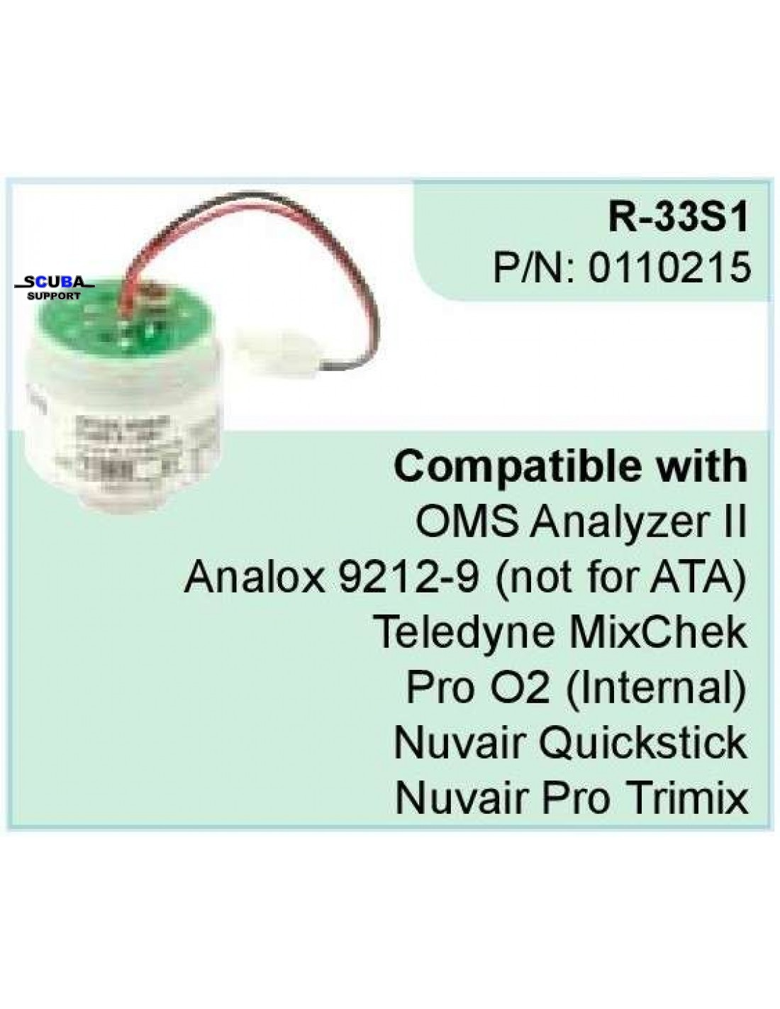 Oxygen Sensor - R-33S1 - Scuba Support